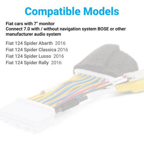 Fiat 124 Spider Abarth Classica Lusso Rally Reverse Camera Kit With 28 ...